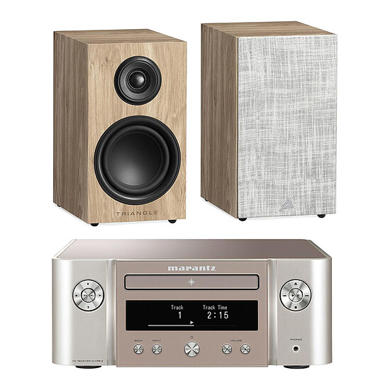 Marantz Melody X M-CR612 Argent/Or + Triangle Elara LN01 Chêne clair ...