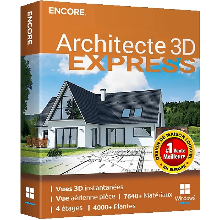 Architecte 3D Express 22 - Licence perpétuelle - 1 PC - A télécharger - Avanquest France sur ...