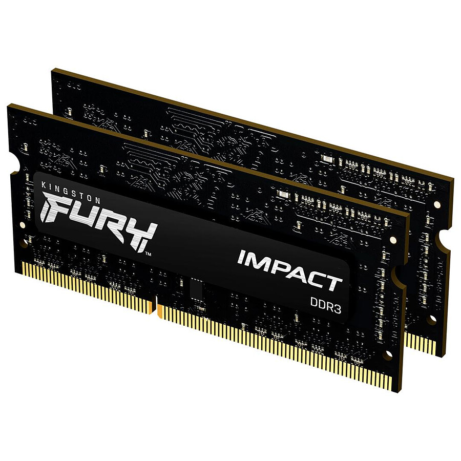 Kingston Fury Impact SO-DIMM - 2 x 4 Go (8 Go) - DDR3 1600 MHz - CL9 - Mémoire Kingston sur ...