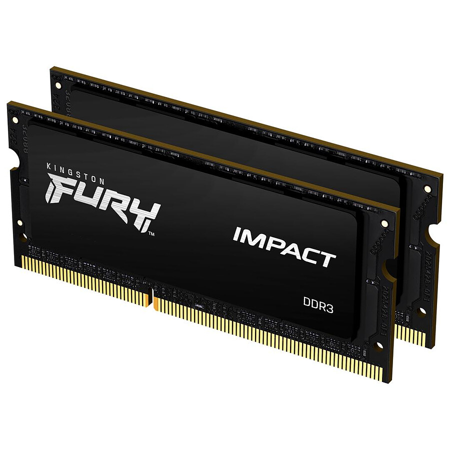 Kingston Fury Impact SO-DIMM - 2 x 8 Go (16 Go) - DDR3 1600 MHz - CL9 - Mémoire Kingston sur ...