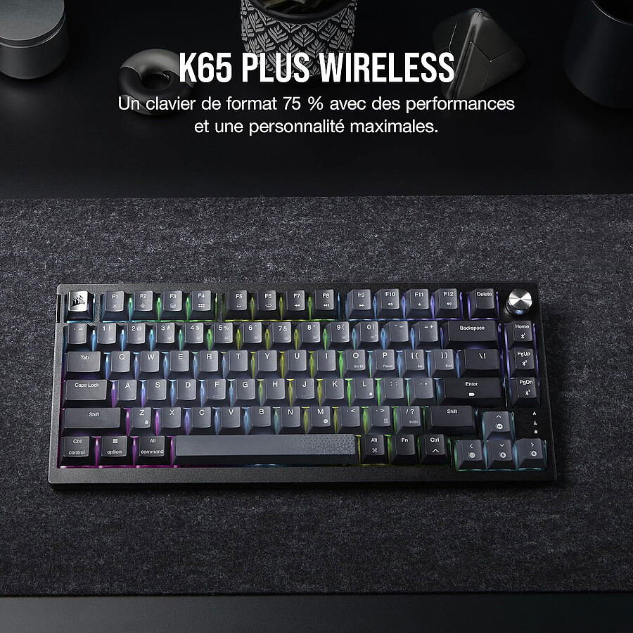 Corsair K65 Plus Wireless Tactile - Corsair MLX Fusion - Clavier PC Corsair sur Materiel.net