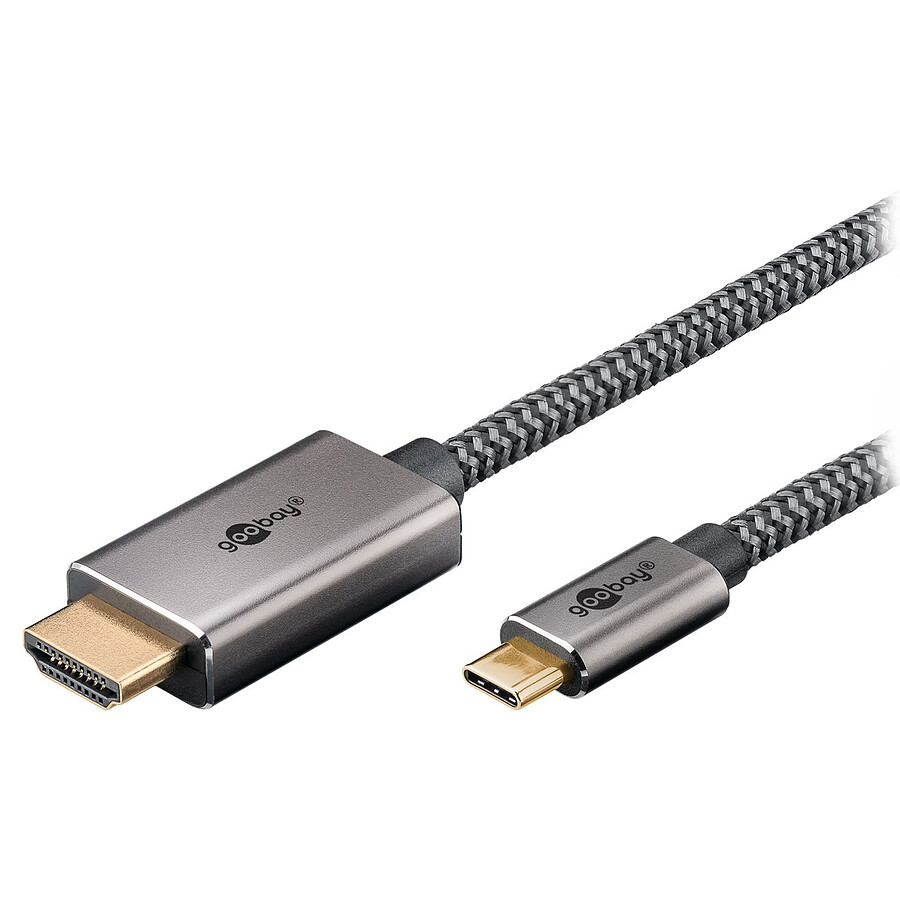 Goobay Câble Textile USB-C / HDMI (M/M) - 2 m - Adaptateur HDMI Goobay ...