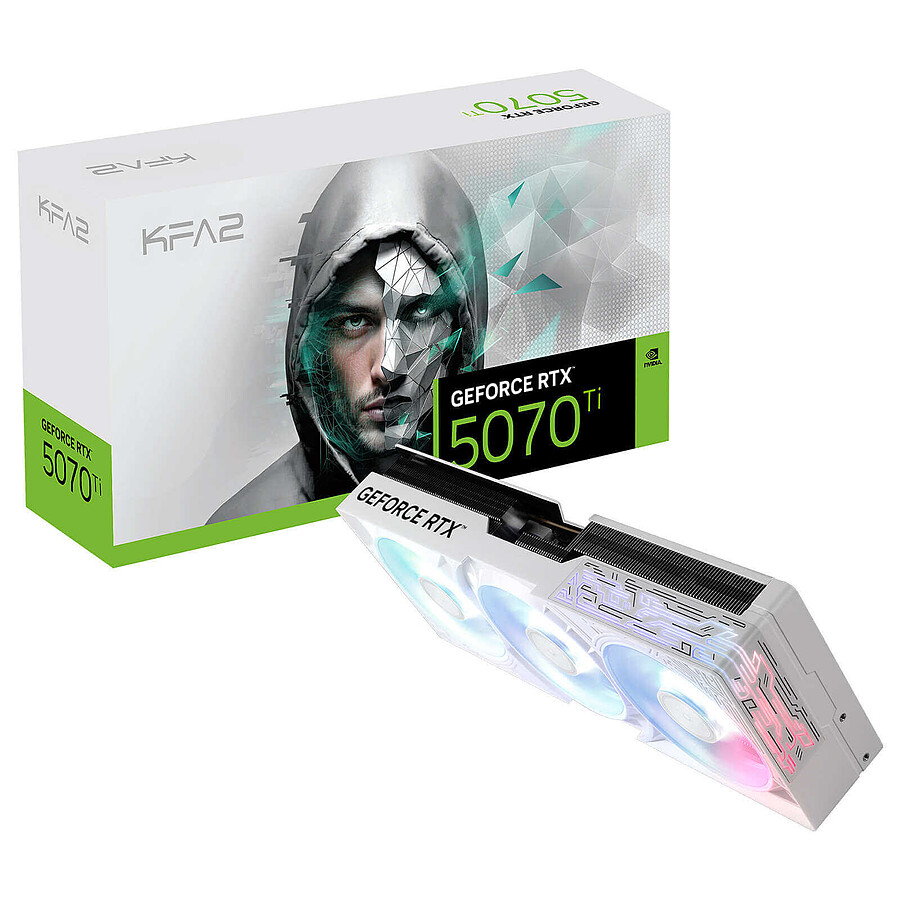 KFA2 GeForce RTX 5070 Ti 1-Click OC WHITE - Carte graphique KFA2 sur Materiel.net | OOP
