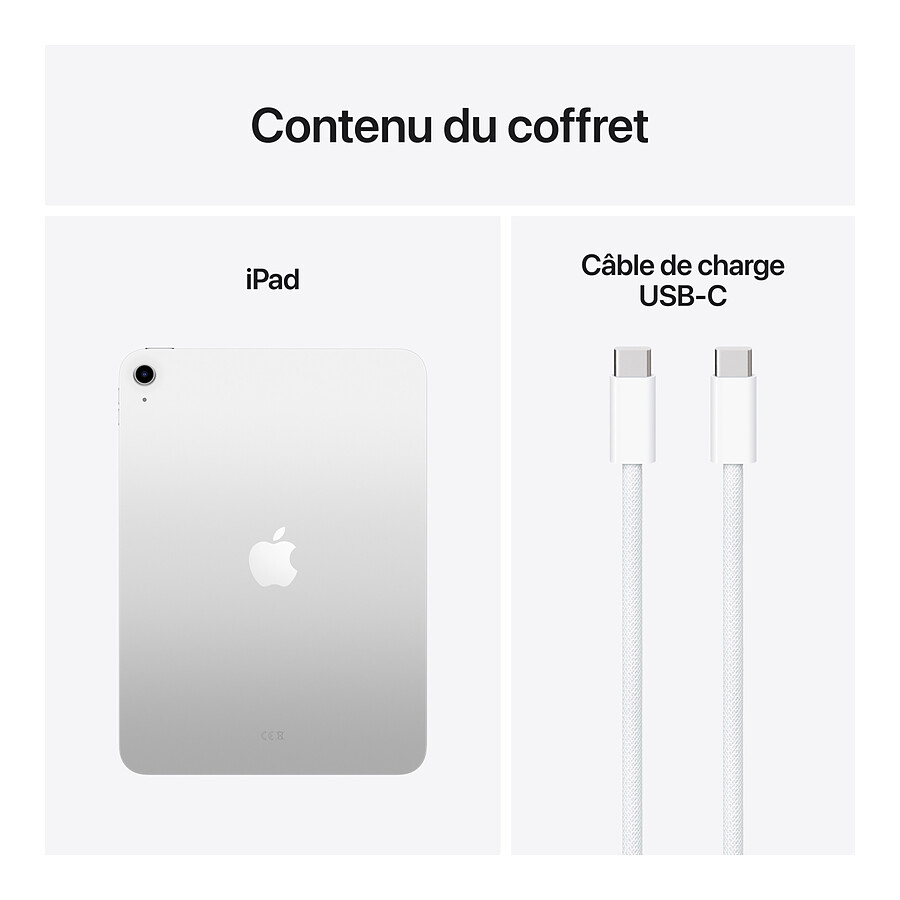 Apple iPad Wi-Fi 11" 2025 - 128 Go - Argent (11 ème génération ...